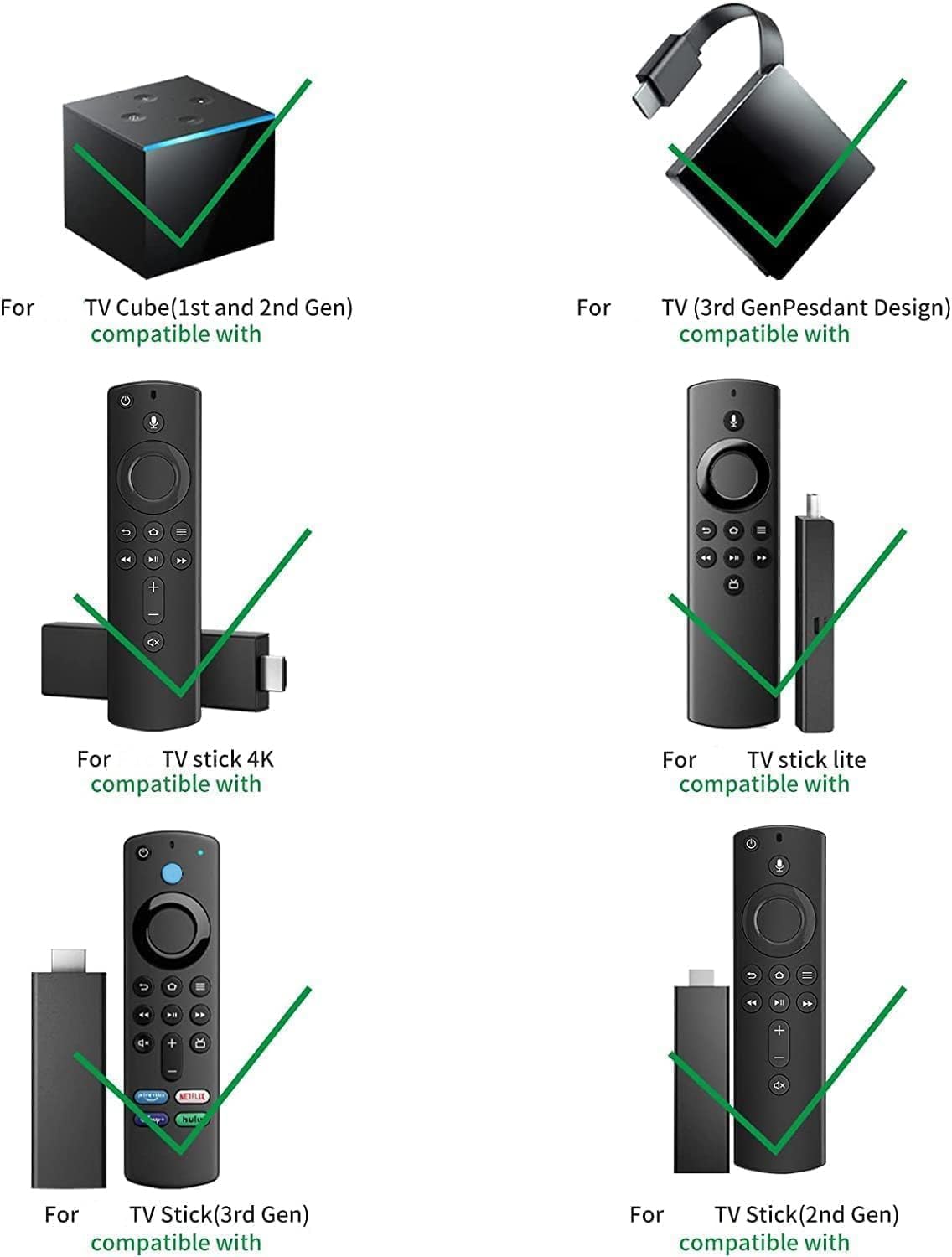 1nd Gen DR49WK B PE59CV Voice Remote Control for Amazon Smart TVs Stick (2nd Gen/3rd Gen/Lite/4K) for Amazon Smart TVs Cube (1st Gen/2nd Gen, and Later) for Amazon Smart TVs (3rd Gen, Pendant Design)