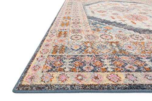 Loloi CLARA Area Rug, 9'-3" x 13', Pebble/Fiesta