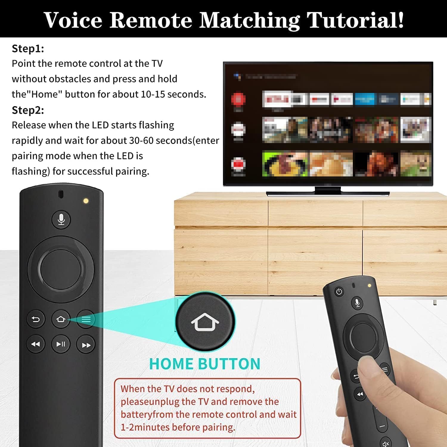 1nd Gen DR49WK B PE59CV Voice Remote Control for Amazon Smart TVs Stick (2nd Gen/3rd Gen/Lite/4K) for Amazon Smart TVs Cube (1st Gen/2nd Gen, and Later) for Amazon Smart TVs (3rd Gen, Pendant Design)