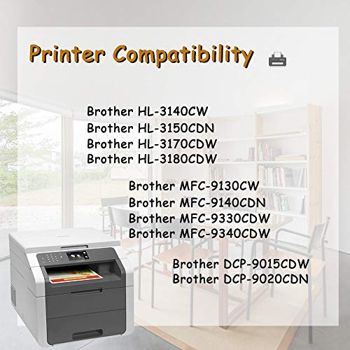 1 Pack TN225BK TN-225 (High Yield) Black Toner Cartridge Compatible for Brother HL-3140CW 3150CDN 3170CDW 3180CDW MFC-9130CW 9140CDN 9330CDW 9340CDW DCP-9015CDW 9020CDN Printers,Sold by AcToner.