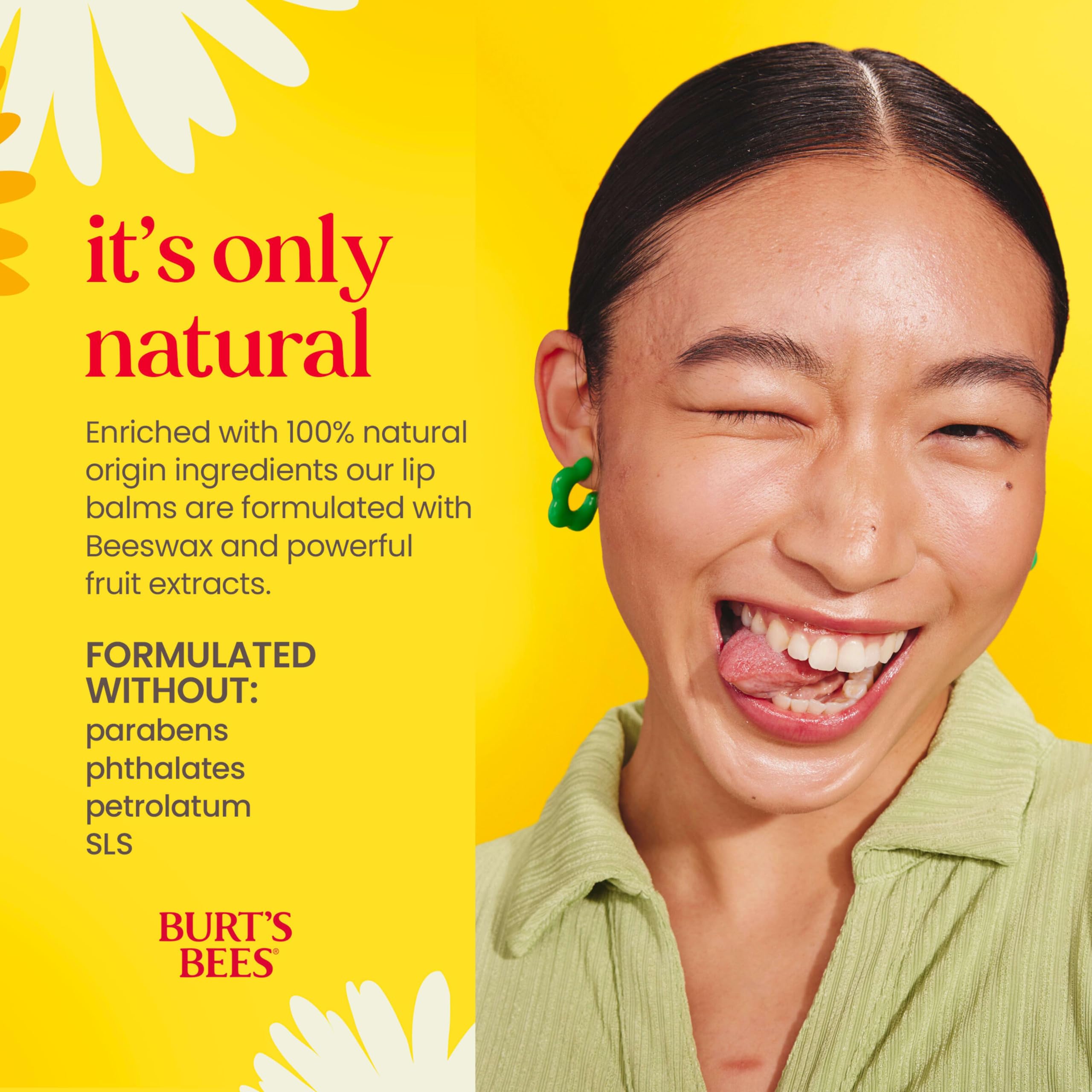 Burt's Bees Lip Balm - Pomegranate, Lip Moisturizer With Responsibly Sourced Beeswax, Tint-Free, Natural Origin Conditioning Treatment, 2 Tubes, 0.15 oz.