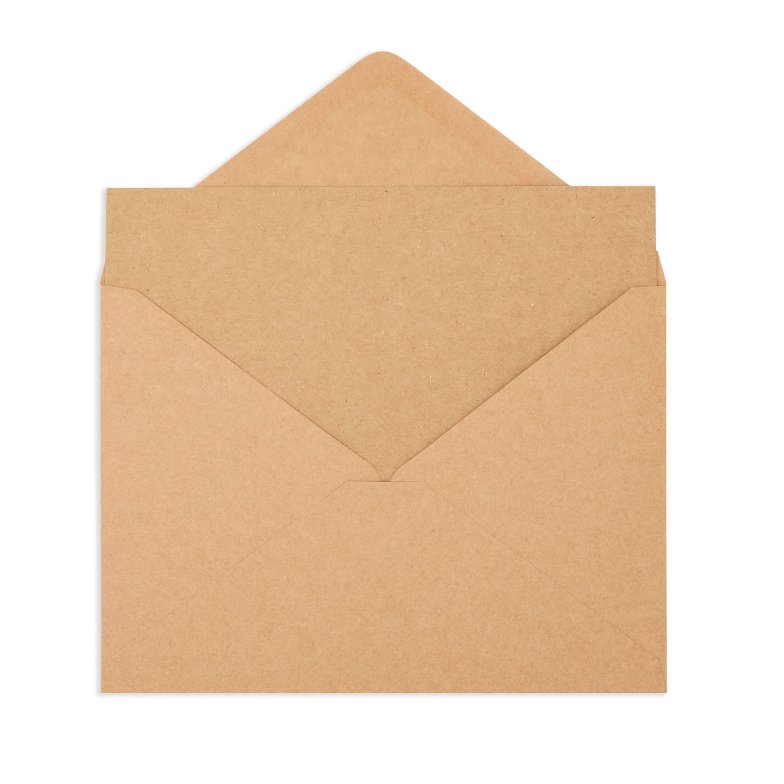 50 Pack Blank 5x7 Note Cards and Envelopes Set, Brown A7 Notecards for Open When Letters, Birthday, Holidays Greetings