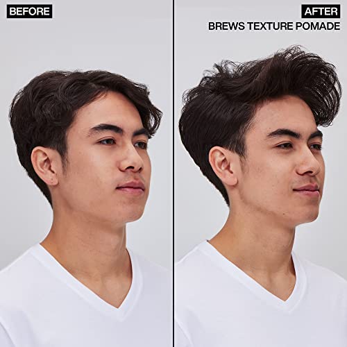 Redken Brews Texture Pomade For Men, Maximum Hold And Matte Finish, No Crunch, 3.4 Ounce