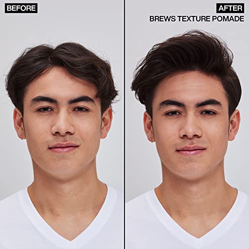 Redken Brews Texture Pomade For Men, Maximum Hold And Matte Finish, No Crunch, 3.4 Ounce