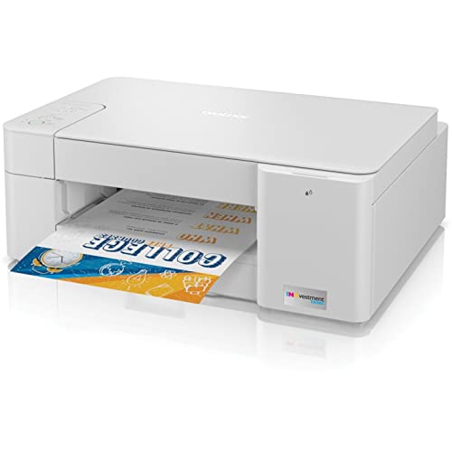 Brother MFC-J1205W INKvestment-Tank Wireless Multi-Function Color Inkjet Printer with Up to 1-Year in Box,white