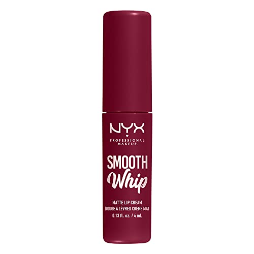 NYX PROFESSIONAL MAKEUP Smooth Whip Matte Lip Cream, Long Lasting, Moisturizing, Vegan Liquid Lipstick - Chocolate Mousse (Deep Red Brown)