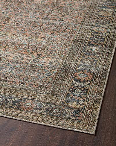 Loloi II Adrian Collection ADR-03 Terracotta/Multi, Traditional 7'-6" x 9'-6" Area Rug