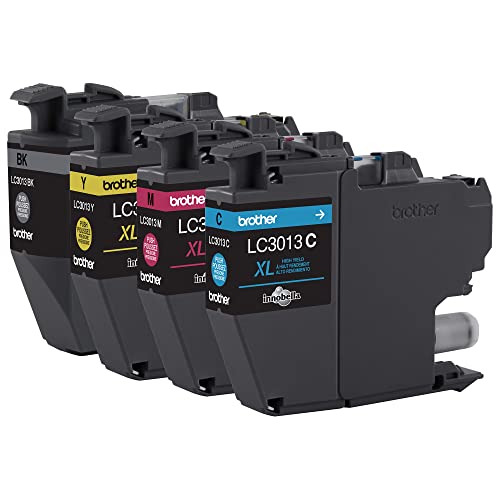 BrotherĀ® LC3013 High-Yield Multi-Pack Ink, Black/Cyan/Magenta/Yellow, Pack Of 4 Cartridges, LC30134PKS