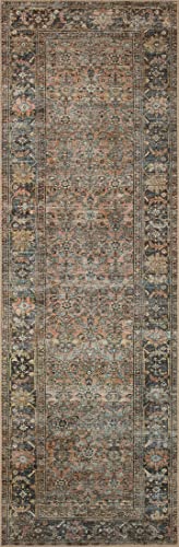 Loloi II Adrian Collection ADR-03 Terracotta/Multi, Traditional 7'-6" x 9'-6" Area Rug