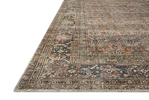 Loloi II Adrian Collection ADR-03 Terracotta/Multi, Traditional 7'-6" x 9'-6" Area Rug