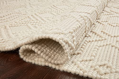Loloi II Noelle Collection NOE-04 Ivory/Ivory, Geometric Area Rug 8'-0" x 10'-0"