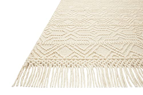 Loloi II Noelle Collection NOE-04 Ivory/Ivory, Geometric Area Rug 8'-0" x 10'-0"
