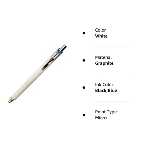 Pentel EnerGel Clena Retractable Liquid Gel Pen, Micro Fine Point 0.3mm Needle Tip, Black Ink, Sax Blue Body (BLN73LS-A)