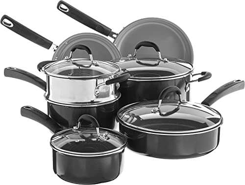 Cuisinart 54C-11BK 11-Piece Set Ceramica XT Nonstick Cookware, Black