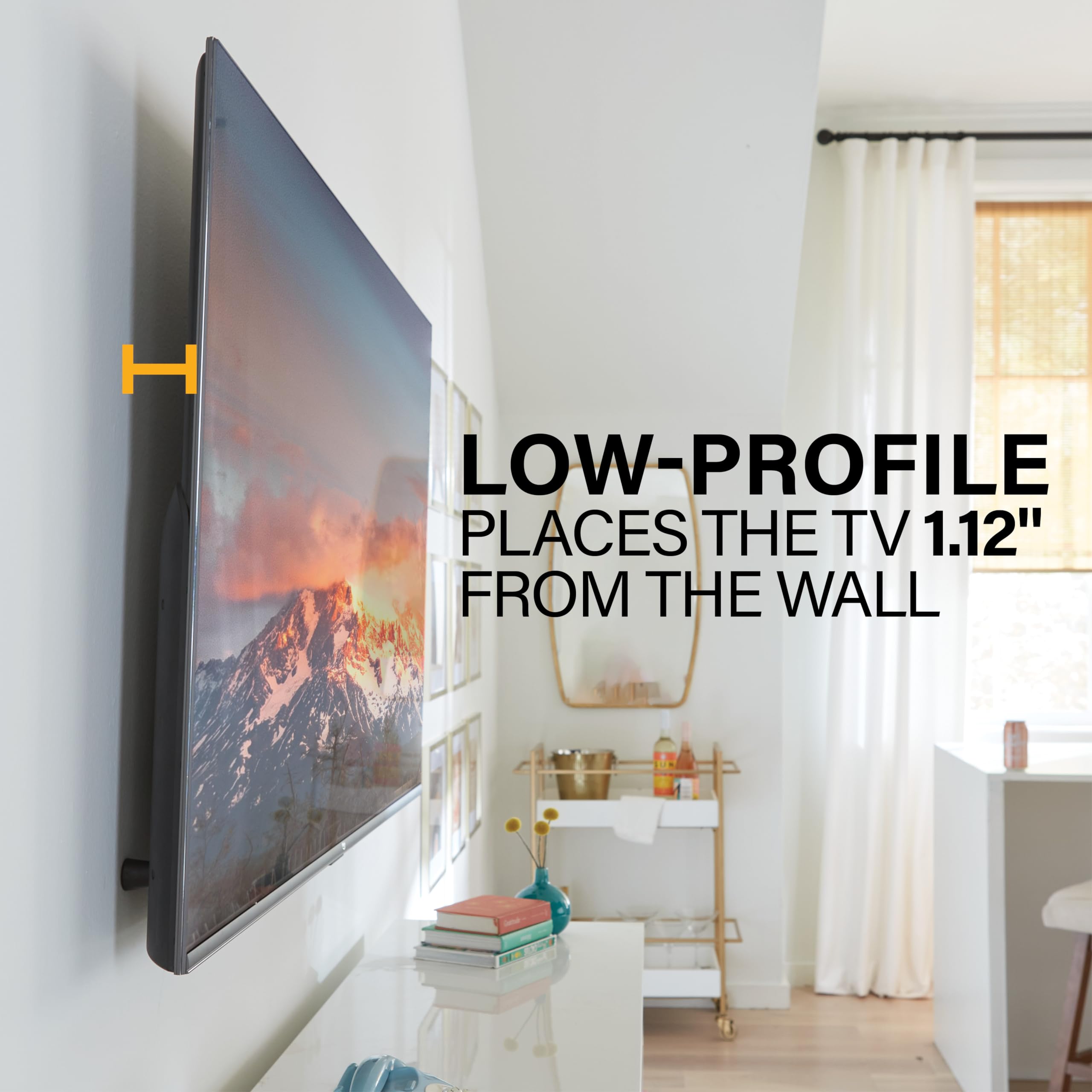 All-New, Made for Amazon No Drill No Stud TV Wall Mount for 32-85” TVs up to 100lbs, Compatible with Amazon Fire TVs