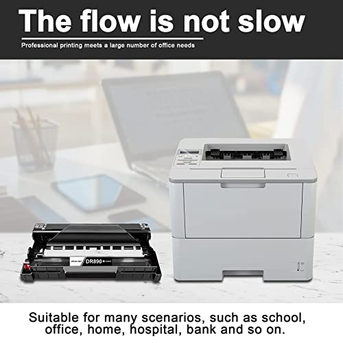LVELIMIT Compatible DR-890 DR890 High Yield Drum Unit Replacement for Brother DR 890 HL-L6250DW HL-L6400DW HL-L6400DWT MFC-L6750DW MFC-L6900DW Printer, Toner Cartridge not Included (Black, 2-Pack)