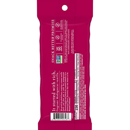 Sahale Snacks Pomegranate Vanilla Cashews, 1.5 oz Bags (18 Packs) - Dry-Roasted Deluxe Mixed Nuts with Pomegranate Infused Apples & Madagascar Vanilla - Non-GMO, Kosher, & Certified Gluten-Free Snacks