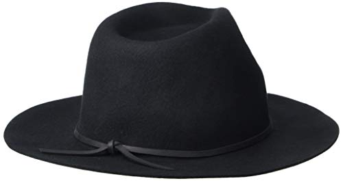 Brixton unisex adult Wesley Fedora, Black, Small US