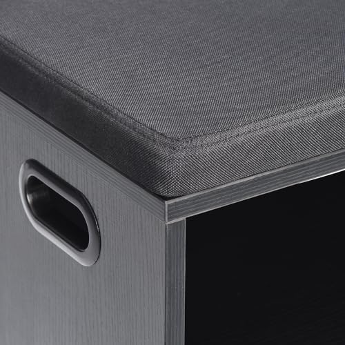 Small Shoe Bench for Entryway Shoe Bench with Cushion Shoe Bench with Storage and Seating,Small Bench Seat Entryway Shoe Rack with Bench,Small Shoe Bench Entryway Shoe Bench Small Black