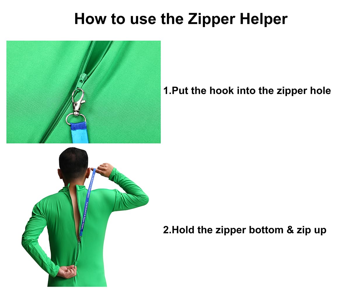 Full Bodysuit With Zipper Helper Womens Costume Without Hood and Gloves Socks Spandex Zentai Unitard (Medium, Green)