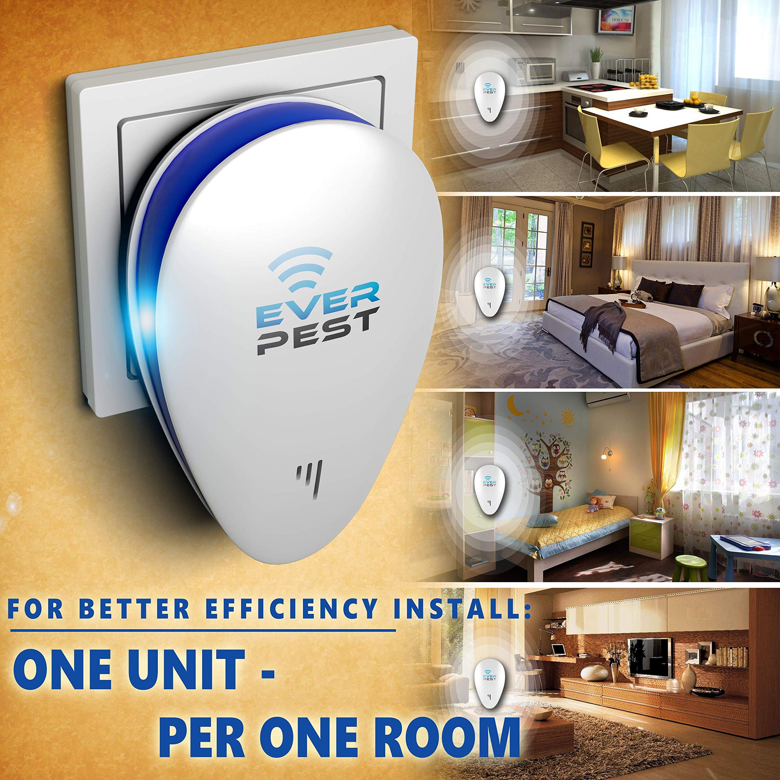 Ultrasonic Pest Control Repeller - 2 Pack Repel Rodents, Ants, Cockroaches, Bed Bugs, Mosquitos, Fruit Flies, Spiders & Bats Cricket Flea Moth Roach Scorpion Squirrel Rat Ultrasound Repellant Plug