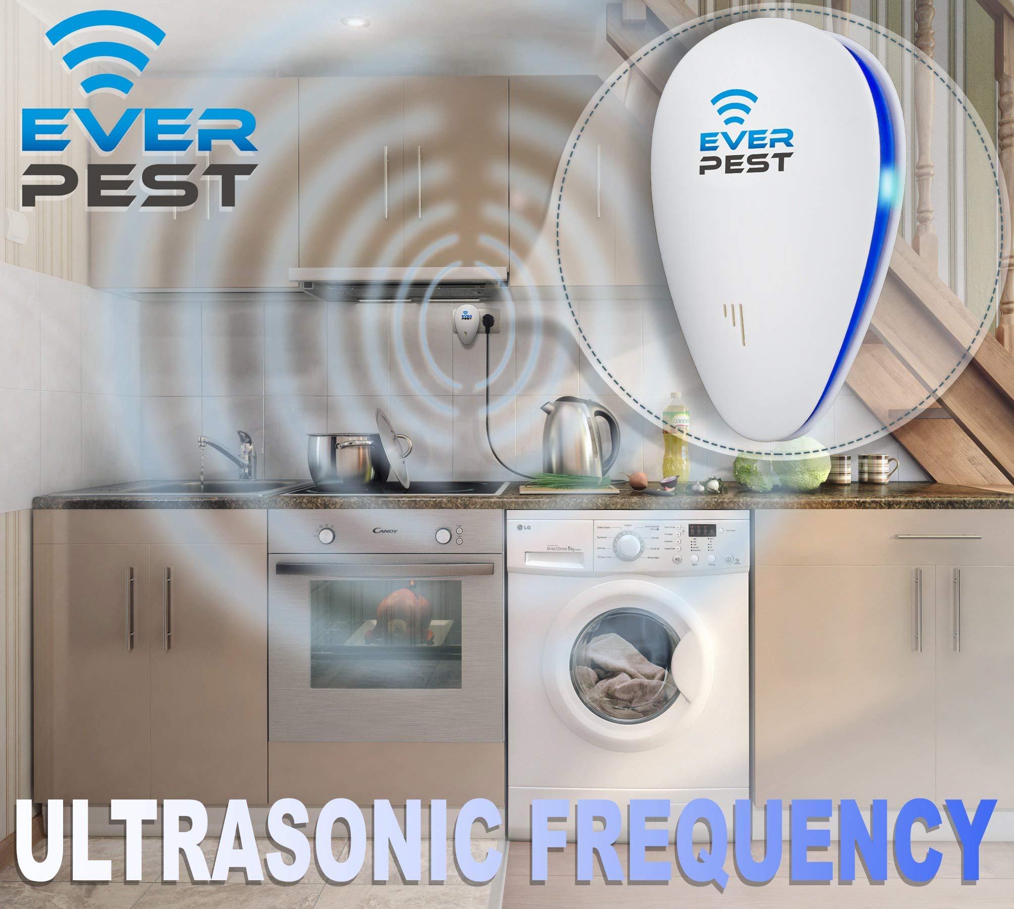 Ultrasonic Pest Control Repeller - 2 Pack Repel Rodents, Ants, Cockroaches, Bed Bugs, Mosquitos, Fruit Flies, Spiders & Bats Cricket Flea Moth Roach Scorpion Squirrel Rat Ultrasound Repellant Plug