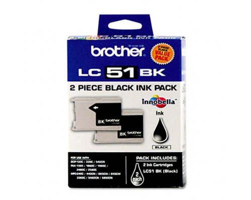 Brother MFC-465CN Black Ink Cartridge Twin Pack (OEM) 1,000 Pages