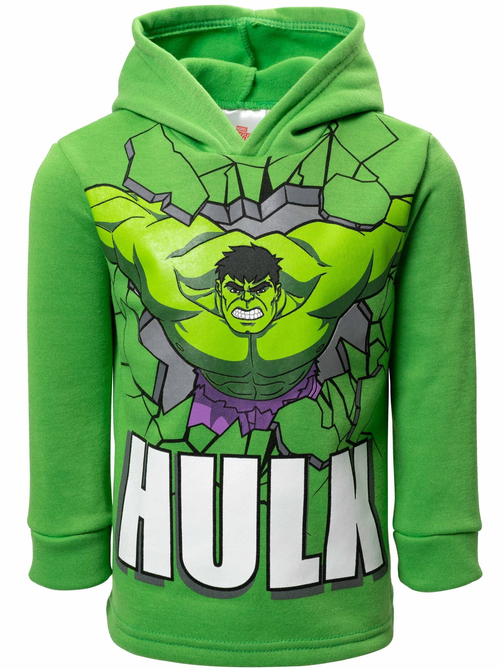 Marvel Avengers Hulk Little Boys Fleece Pullover Hoodie and Pants Outfit Set Green/Black 5