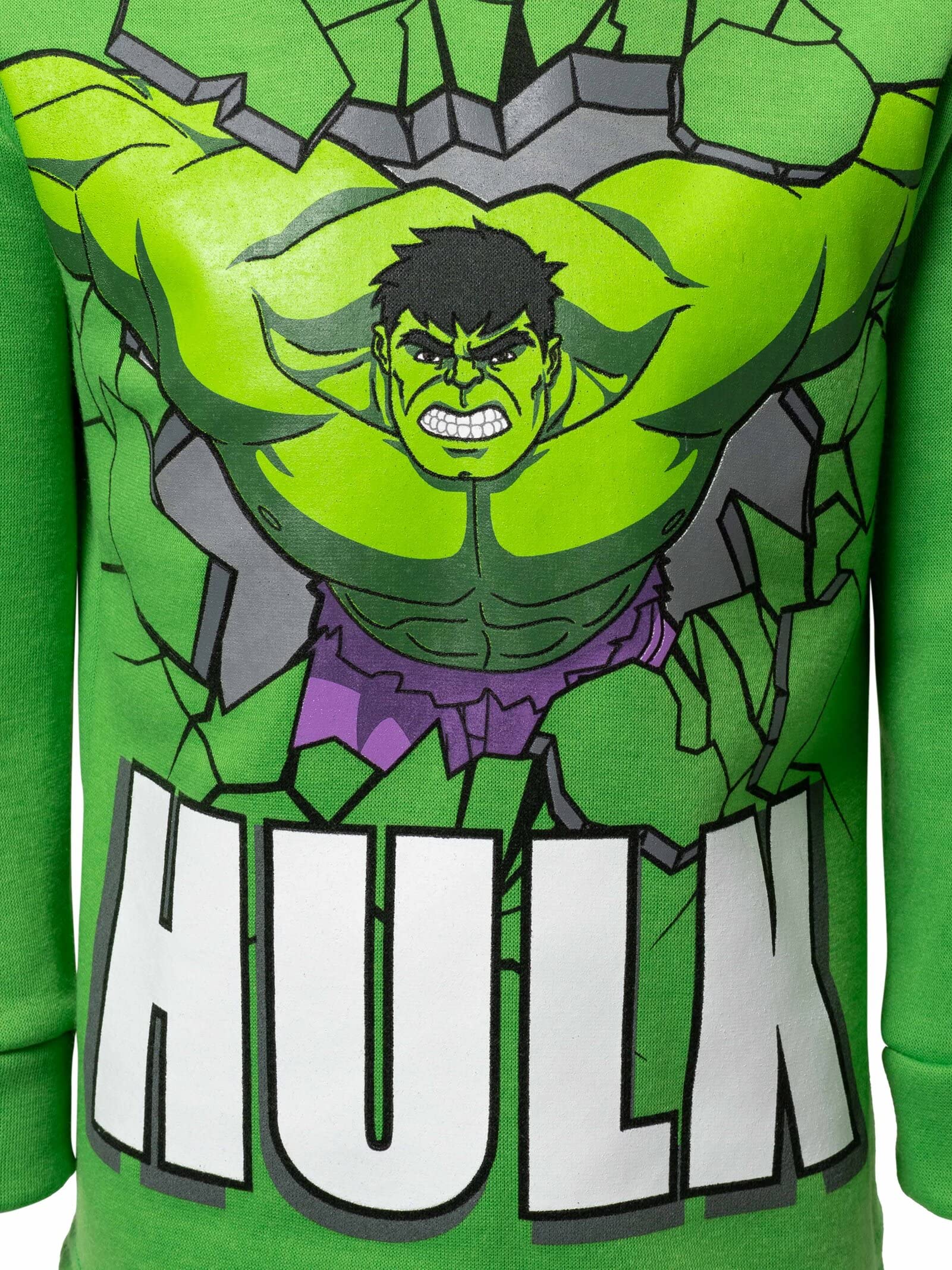 Marvel Avengers Hulk Little Boys Fleece Pullover Hoodie and Pants Outfit Set Green/Black 5