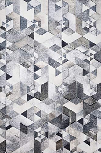Loloi II Maddox Collection MAD-03 Grey/Ivory, Contemporary 5'-0" x 7'-6" Area Rug