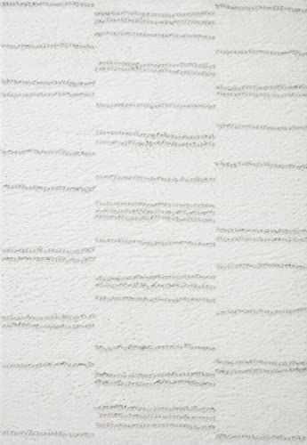 Loloi II Bliss Shag Collection BLS-02 White/Grey, 7'-10" x 10' Area Rug