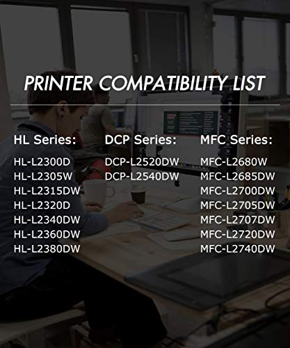 (Toner &Drum) GTS Compatible DR 630 Drum Unit and TN 660 Toner Cartridges Replacement for TN660 DR630 Combo for use in DCP-L2520DW DCP-L2540DW HL-L2300D HL-L2340DW MFC-L2700DW Printer (Pack of 3)