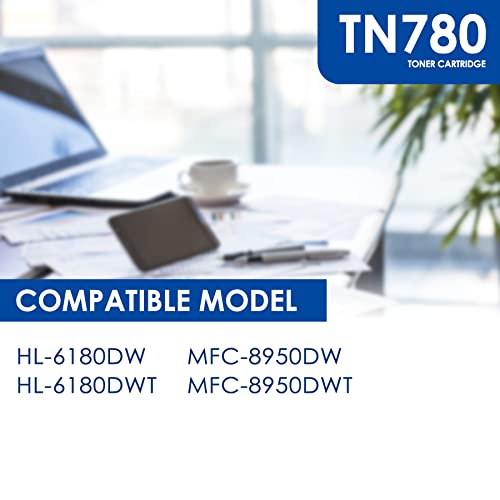 LVE TN-780 (TN780) π―πππ πππππ
Black Laser Toner -Cartridge 2-Pack Compatible Replacement for Brother TN780 Toner for HL-6180DW HL-6180DWT MFC-8950DW MFC-8950DWT Printer