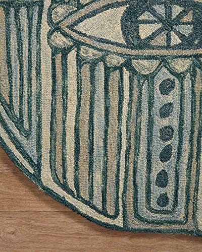 Loloi Justina Blakeney x Chaya Collection CHY-01 Blue/Lagoon Contemporary 3'-6" x 5'-6" Accent Rug
