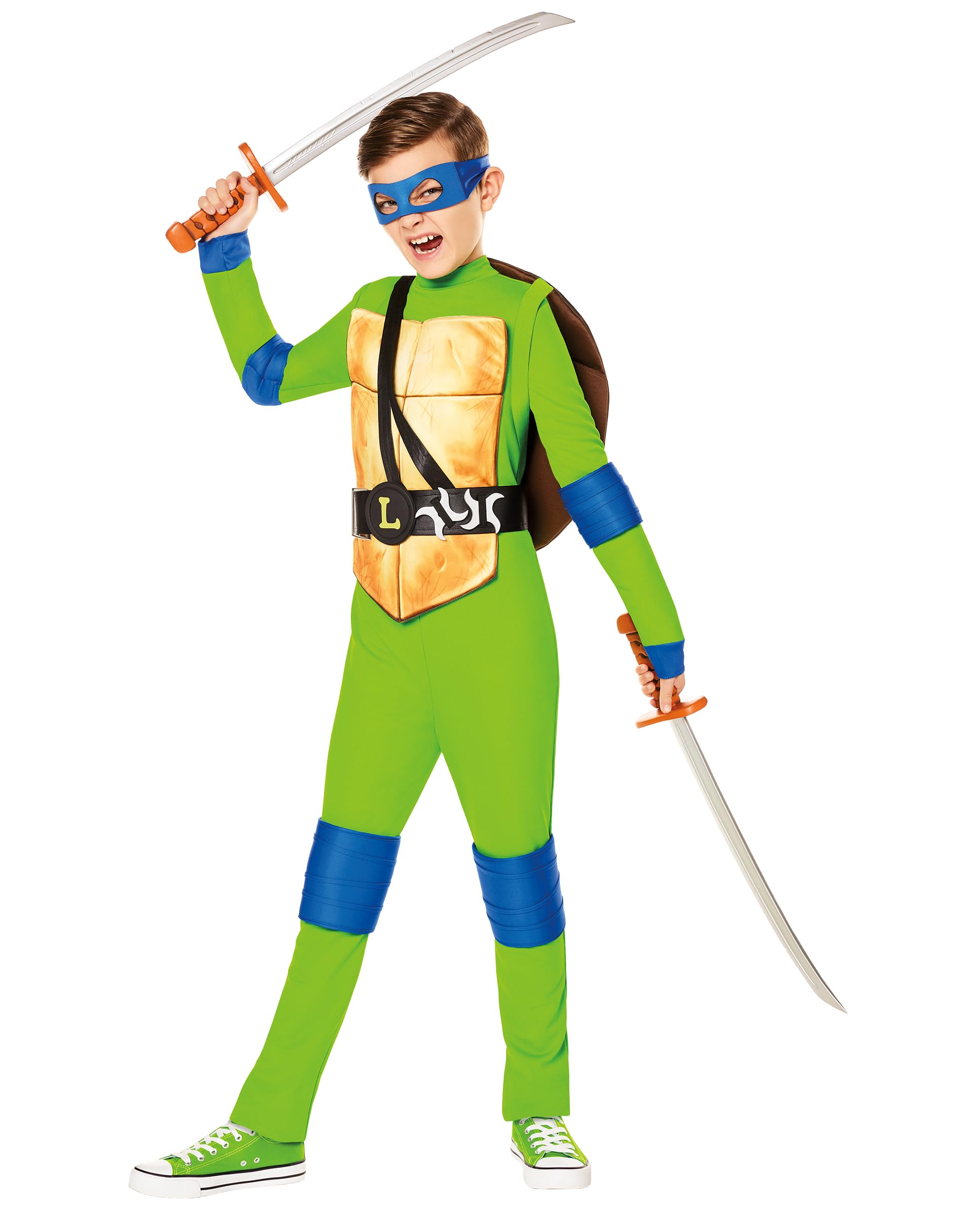 Spirit Halloween Teenage Mutant Ninja Turtles Kids Leonardo Costume | Officially Licensed | TMNT | Group Costumes - M