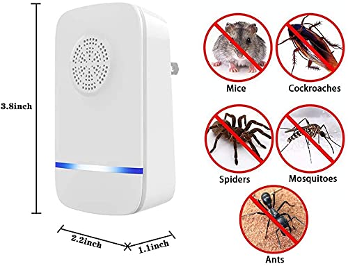 MAIKAILUN 2 Pack Mouse Repellent Ultrasonic Indoor, Bug Repellent, Mice Repellent Plug-ins, Mosquito Roach Bed Bug Ant Insect for Attic Warehouse Indoor Home