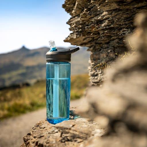 CamelBak eddy+ Water Bottle with Tritan Renew β Straw Top 20oz, Clear