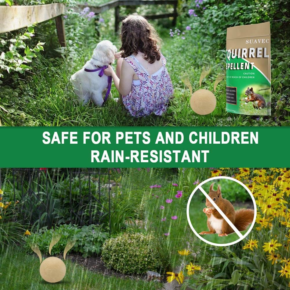 SUAVEC Squirrel Repellent, Chipmunk Repellent, Squirrel Deterrent Peppermint, Outdoor Squirrel Repellents for Garden, Indoor Repellent Squirrels for Attic, Keep Squirrel Away for Plants -8 Pack