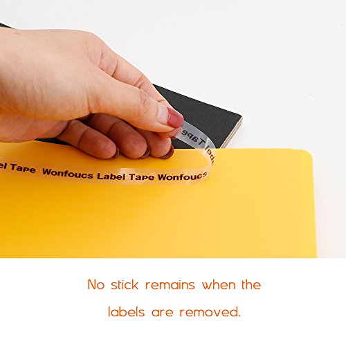 Label Maker Clear Tape Replacement for DYMO Label Maker Refills Clear Transparent Plastic Labeling Tape, 12mm x 4m- 1/2'' x 13', Work with Dymo Letratag Label Maker LT-100T LT-100H QX50, 4-Pack