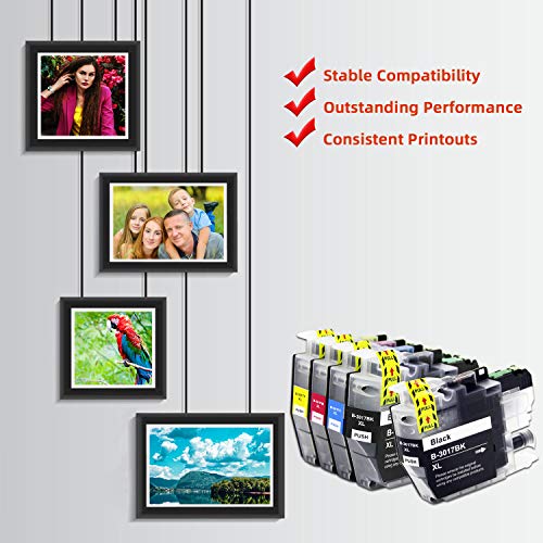 EXCERCUS LC3019 3019 LC3017 Ink Cartridge Replacement for Brother LC3019 3019 LC3017 XL LC 3017 Ink (2B/1C/1M/1Y,5 Pack) Work with Brother MFC-J5330DW MFC-J6930DW MFC-J6530DW MFC-J6730DW