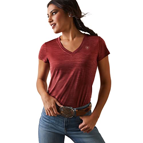 ARIAT Women's Laguna Patriot T-Shirt, Pomegranate, Size X-Small