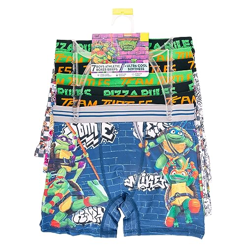 Mutant Mayhem 7PK Athletic Boxer Briefs with Leonardo, Donatello, Raphael & Michelangelo