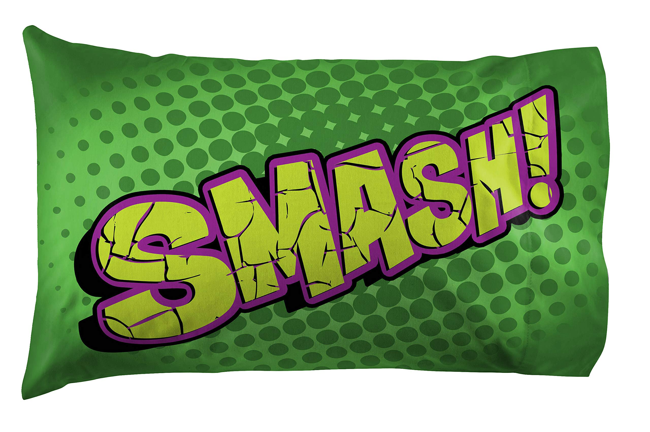 Jay Franco Marvel Super Hero Adventures Hulk Out 1 Pack Pillowcase - Double-Sided Kids Super Soft Bedding (Official Marvel Product)