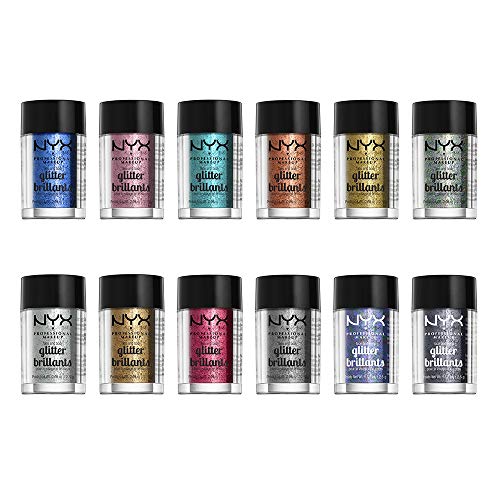 NYX PROFESSIONAL MAKEUP Face & Body Glitter, Ice (Pack of 2)