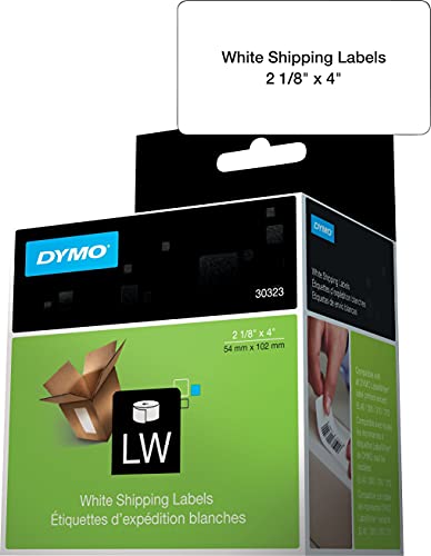Dymo 30323 Labelwriter Shipping Labels, 2 1/8 X 4, White, 220 Labels/Roll