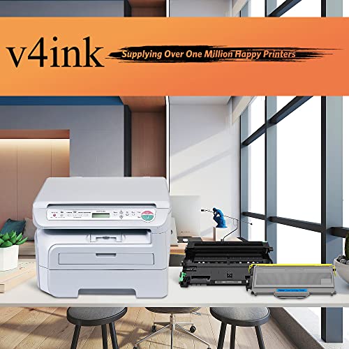 v4ink Compatible Drum+Toner Replacement for Brother DR360 TN360 (1Drum + 1Toner) Work with DCP7030 DCP7040 DCP7045 HL2120 HL2140 HL2150 HL2170 MFC7320 MFC7340 MFC7345 MFC7440 MFC7445 MFC7450 MFC7840