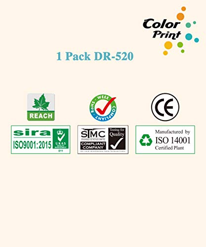 1-Pack ColorPrint Compatible DR520 Drum Unit Replacement for Brother DR-520 Imaging DR 520 fit for TN550 TN580 Toner HL-5250DN HL 5340D 5250DN 5370DW MFC-8890DW MFC 8860DN 8480DN 8680DN 8890DW Printer