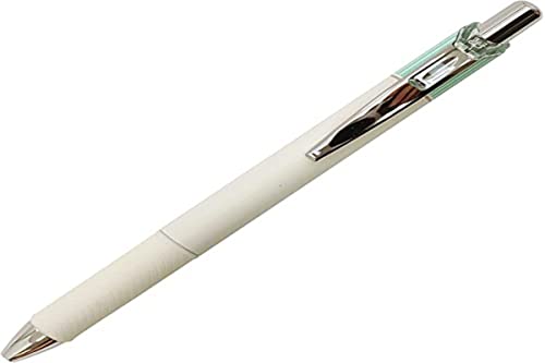 Pentel EnerGel Clena Retractable Liquid Gel Pen, Micro Fine Point 0.5mm Needle Tip, Black Ink, Mint Green Body (BLN75LK-A)