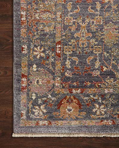 Loloi Giada Collection GIA-01 Grey / Multi, Traditional Area Rug, 5'-0" x 5'-0" Round