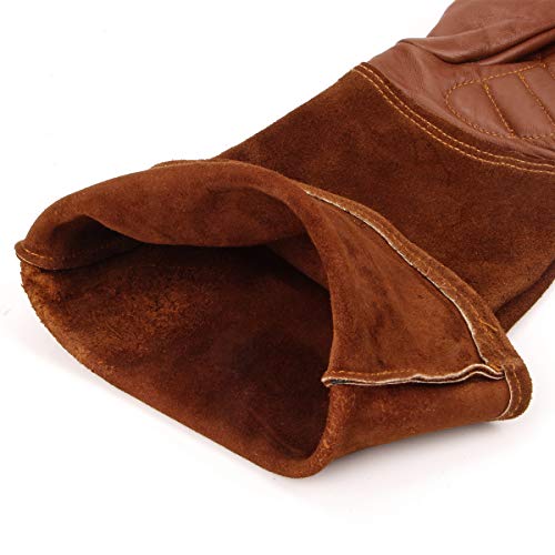 Lalafancy Thorn Proof Gardening Gloves for Women & Men, Rose Pruning Gloves Long Forearm Protection Gauntlet, Cowhide Leather Work Garden Gloves for Roses Thorns